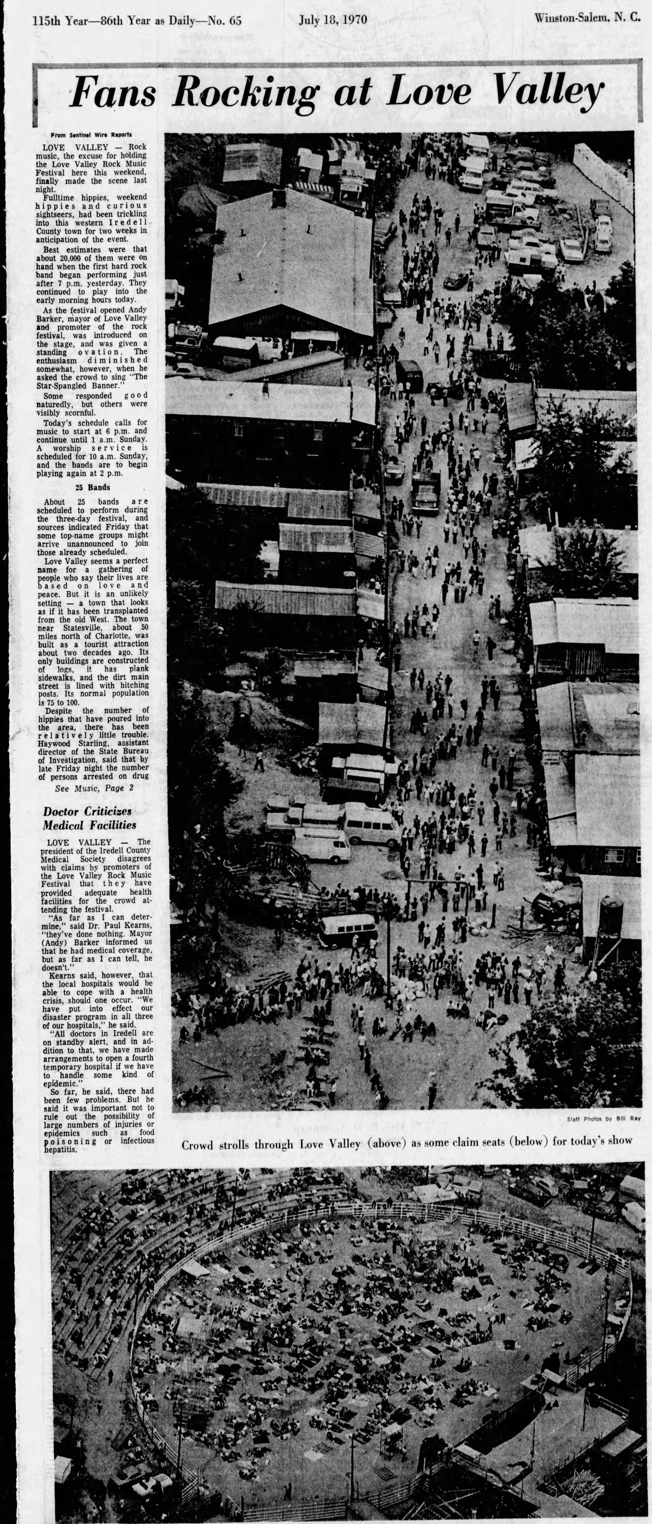 Article from Sentinel Wire Reports- Fans Rocking at Love Valley · The ...